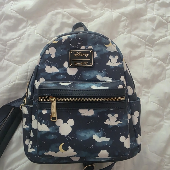 Loungefly | Bags | Disney Loungefly Mickey Cloud Print Mini Backpack ...